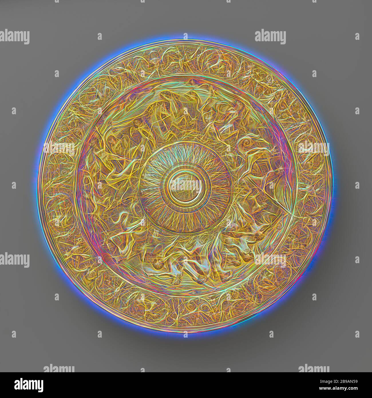 Galvanoplastic reproduction of a dish with the Triumph of Neptune and ...