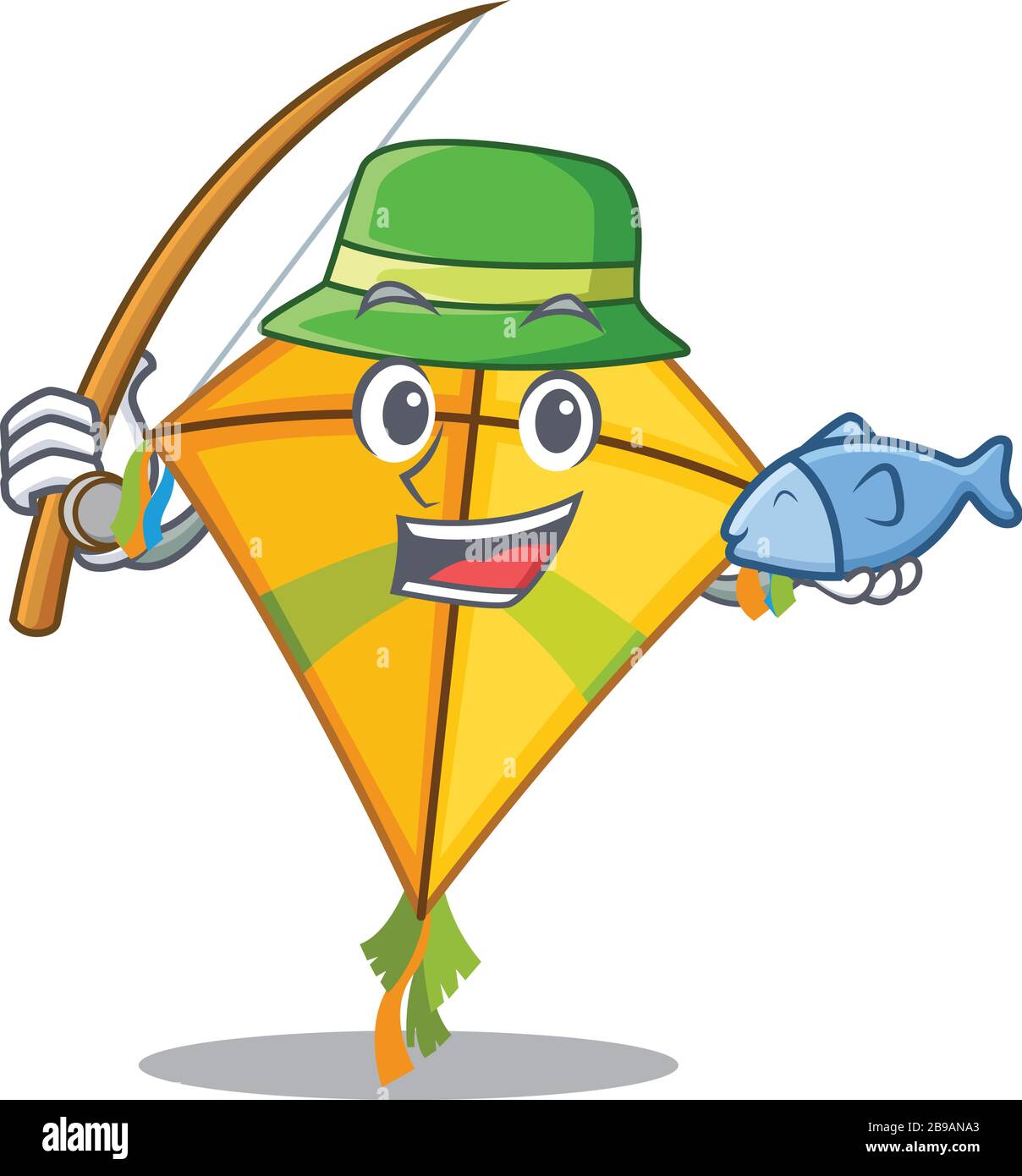 A Picture of funny Fishing kite design Stock Vector Image & Art - Alamy