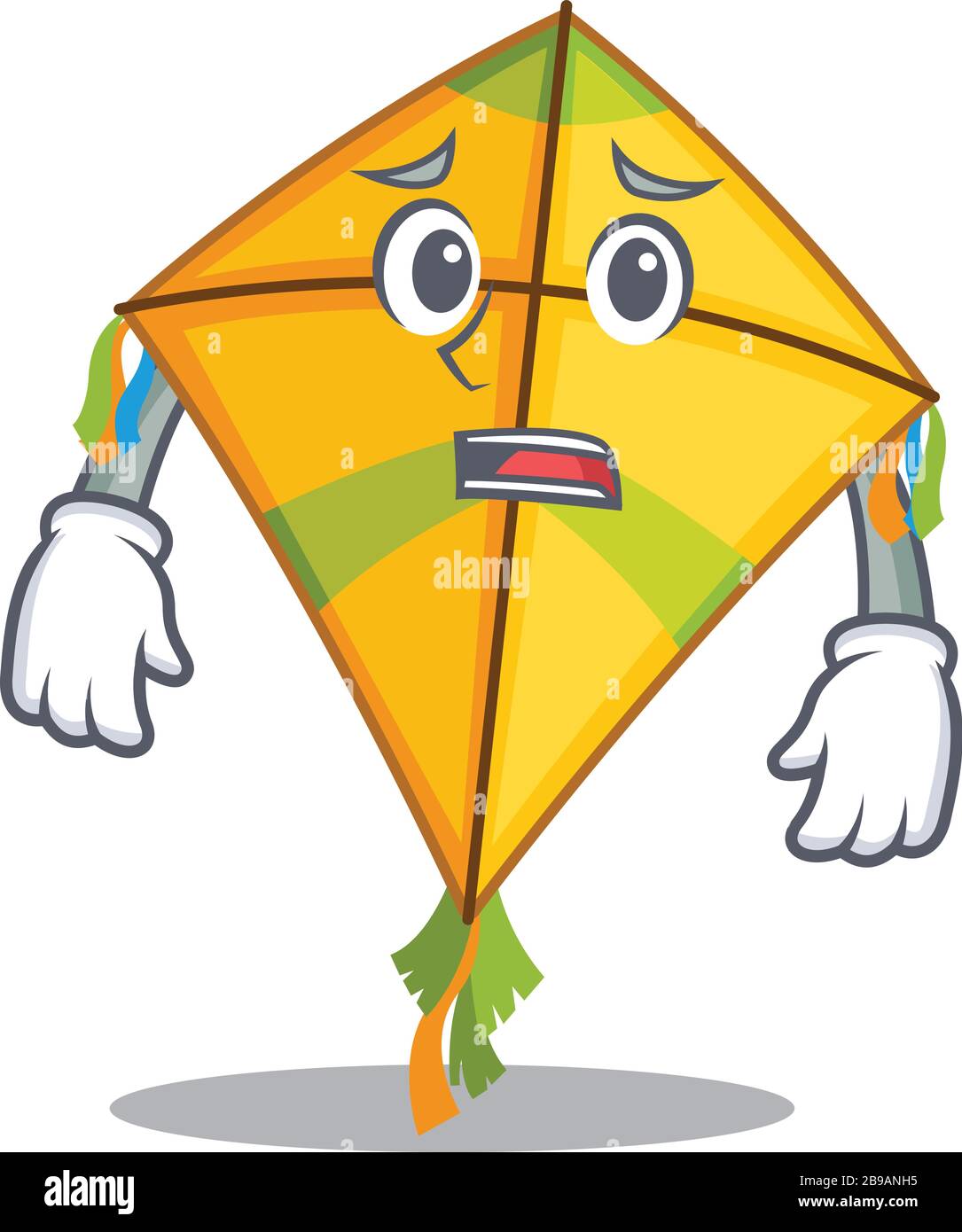 Cartoon picture of kite showing anxious face Stock Vector Image & Art ...