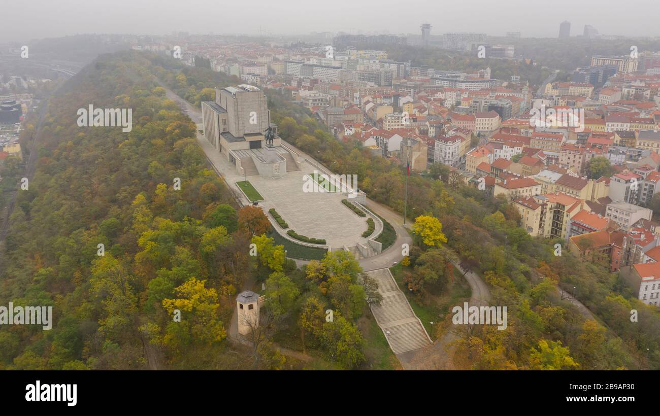 Vitkov hill prague aerial view hi-res stock photography and images - Alamy