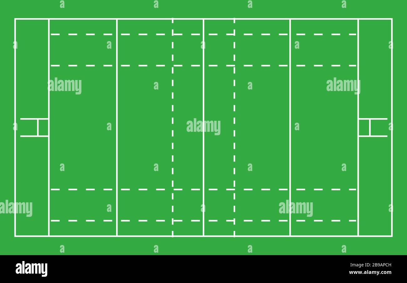 Rugby field . Top view with correct proportion Stock Vector Image & Art ...