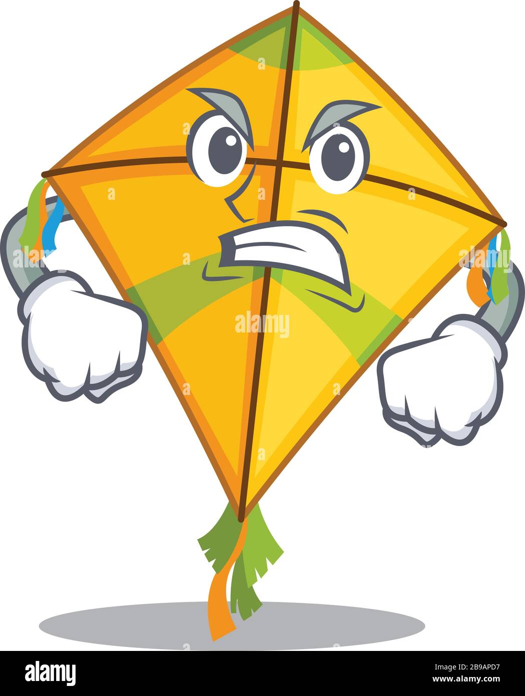 Kite cartoon character design with angry face Stock Vector Image & Art ...