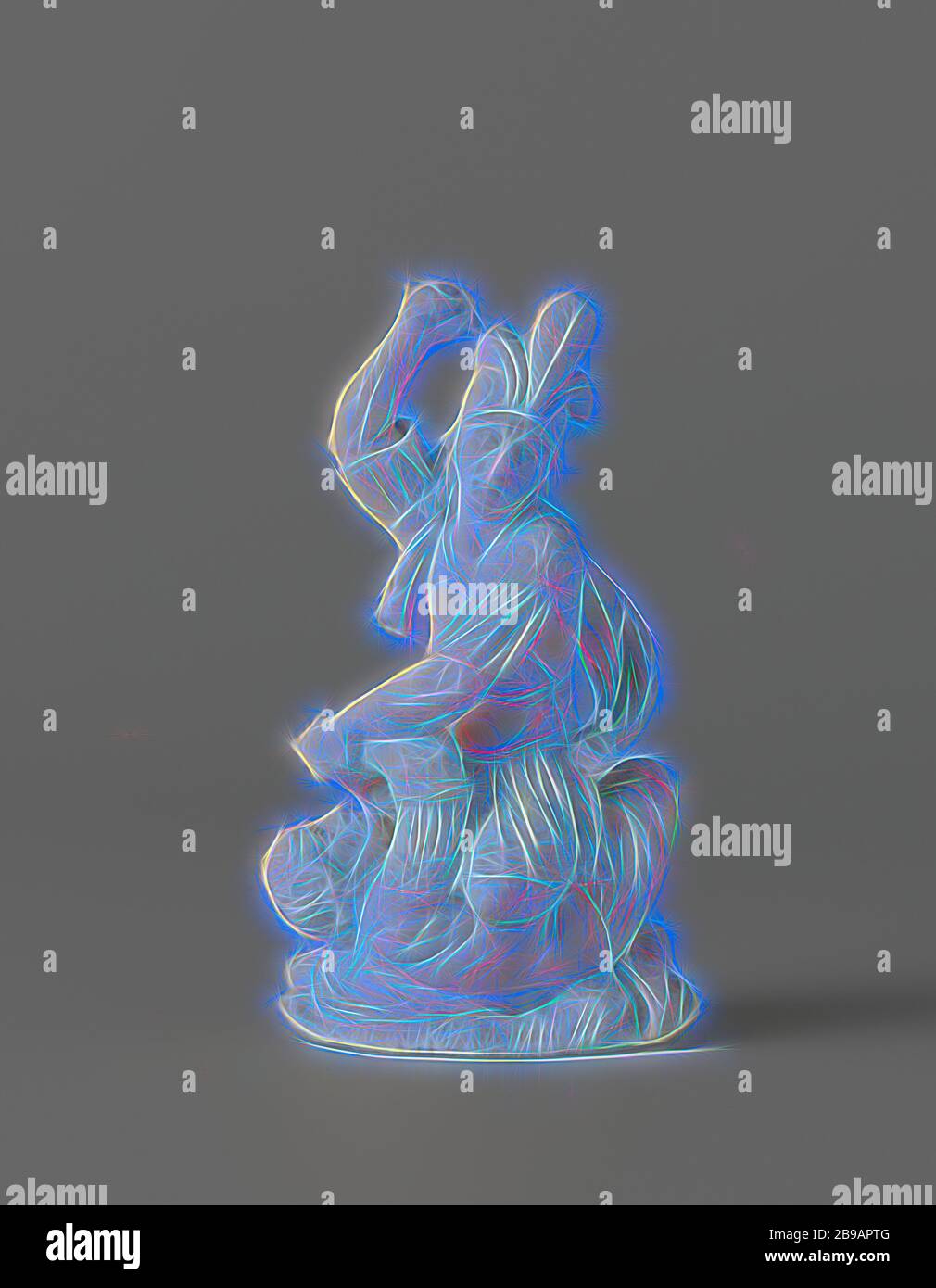 Two Warriors Fighting Two fighting warriors, crowned by a goblet, On an ...