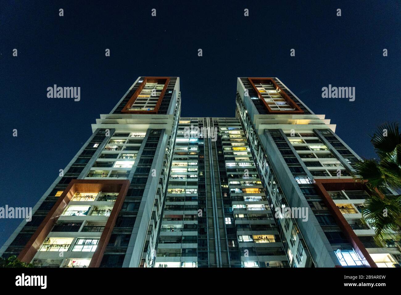High density residential flat buildings in an industrial urban city ...
