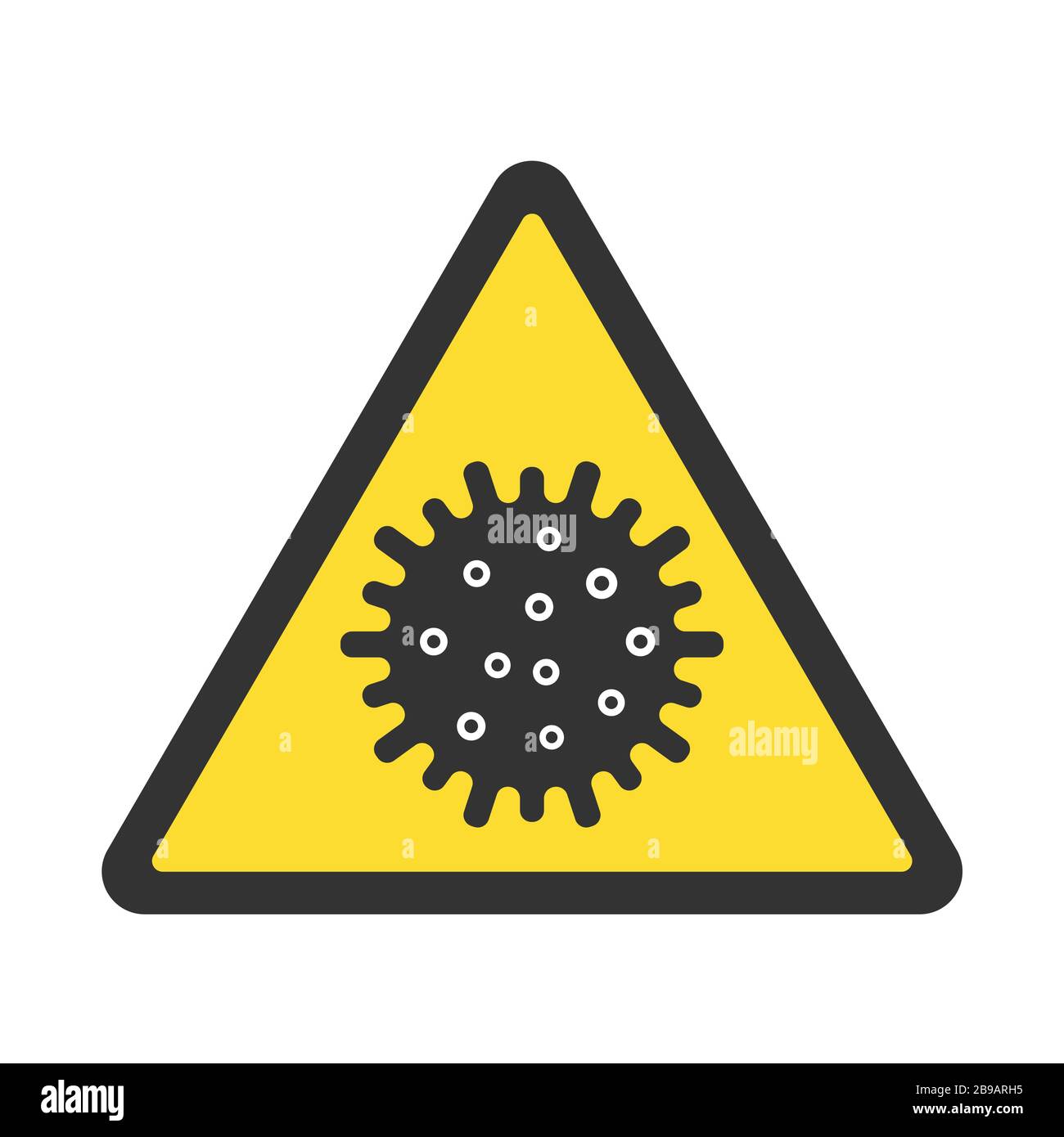 Coronavirus caution sign. Virus alert Stock Vector Image & Art - Alamy