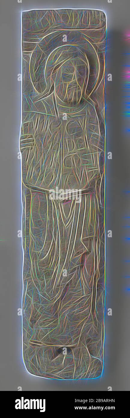 Relief with St James, Jacobus is head-to-front with his head. He holds ...