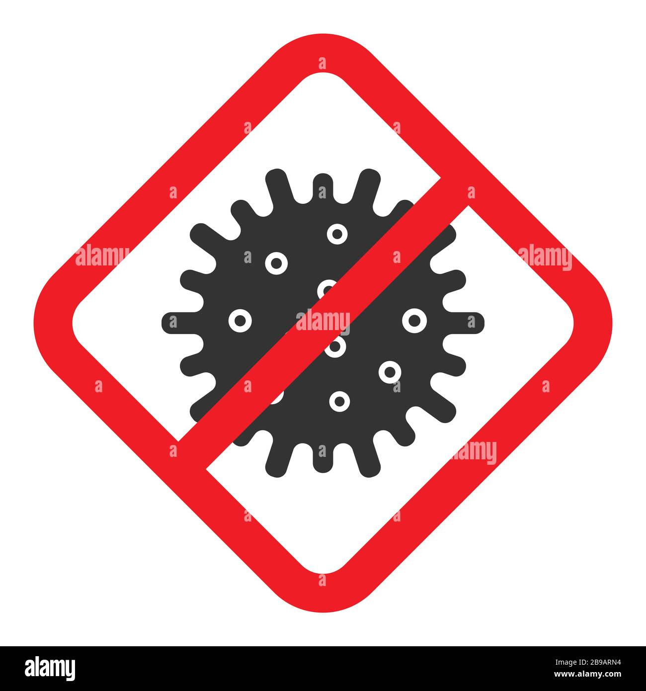 Coronavirus caution sign. Virus alert Stock Vector Image & Art - Alamy