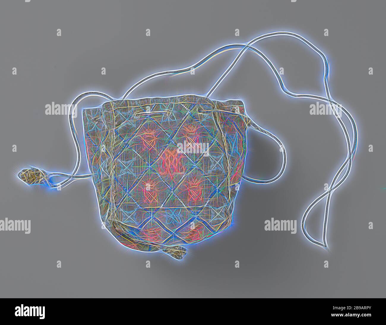 Fair consisting of four shield-shaped parts of silver and gold brocade ...