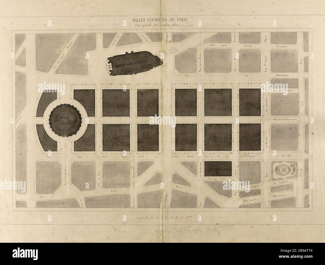 Halles Paris of Central map General news Halles Victor Baltard (1805 ...