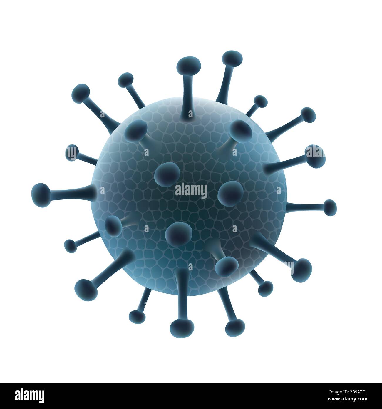 Blue corona virus cell Stock Vector Images - Alamy
