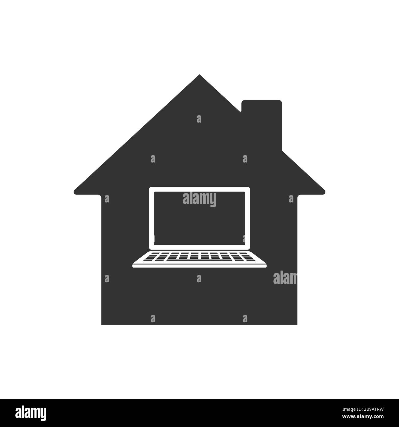 Remote work icon. Home office Stock Vector Image & Art - Alamy