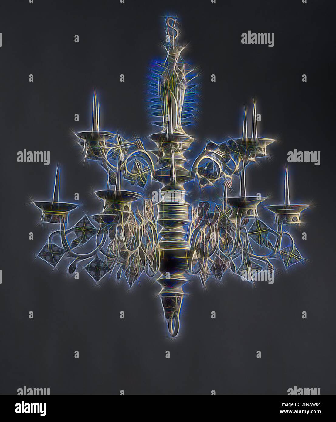 Candle crown of two heights with six arms each, The object consists of ...