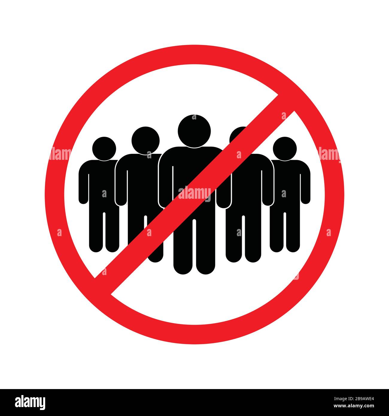 No crowd, Social Distancing sign for quarantine. Stop coronavirus Stock ...