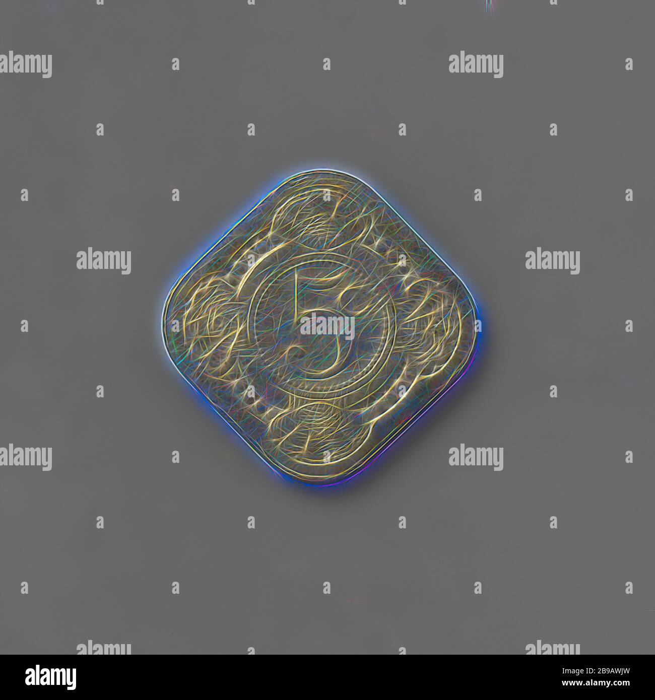 Dutch 5 cent, 1914, Netherlands, 5 cent, Square nickel coin. Front ...