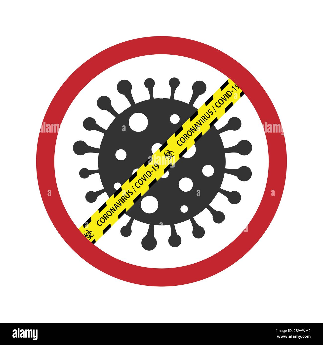 Coronavirus caution sign. Virus alert Stock Vector Image & Art - Alamy