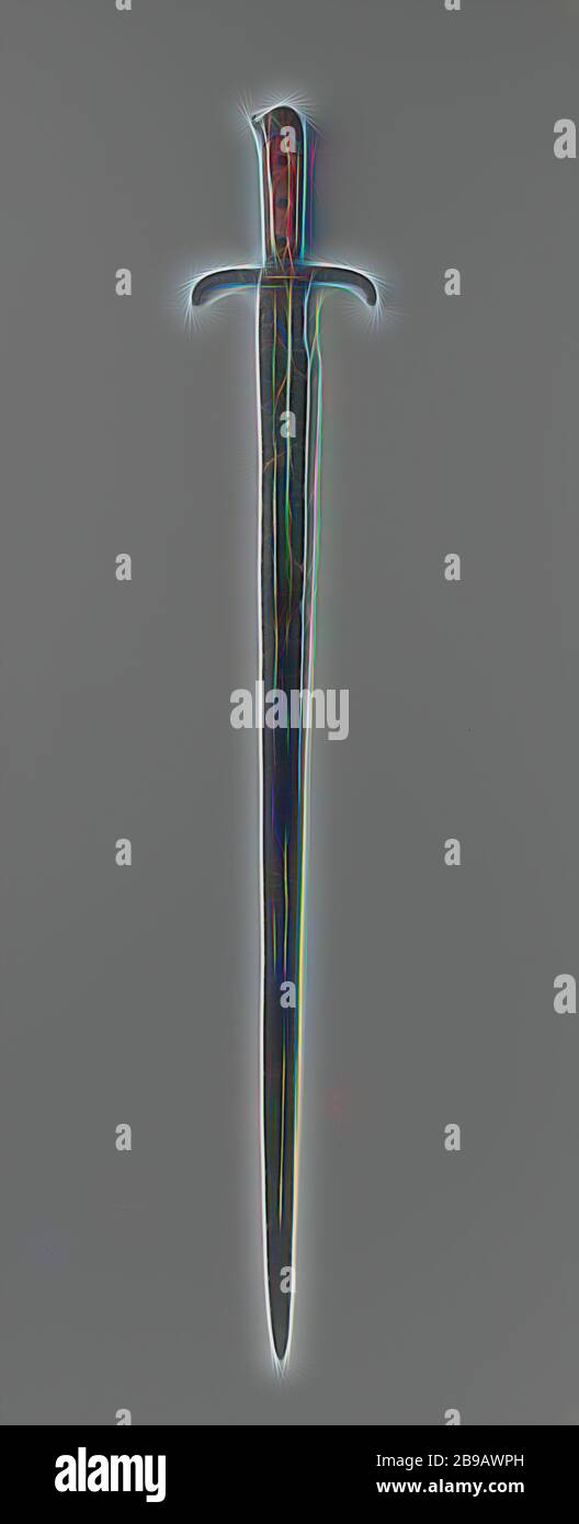 Iron Hunting Sword, Fitted with a broad blade angel that forms a ...