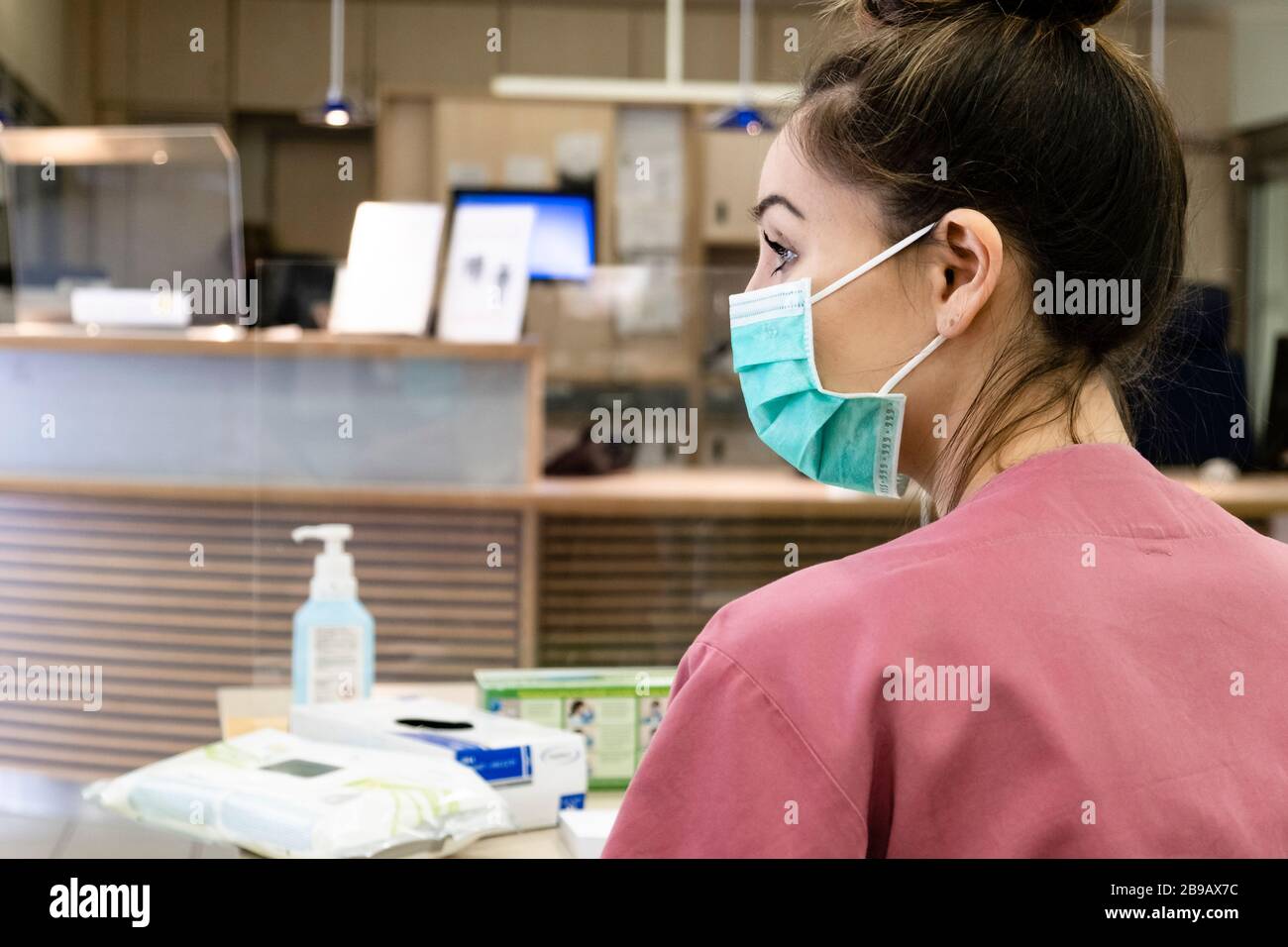 Kiel, Germany. 23rd Mar, 2020. Marie Noormal is sitting at her ...
