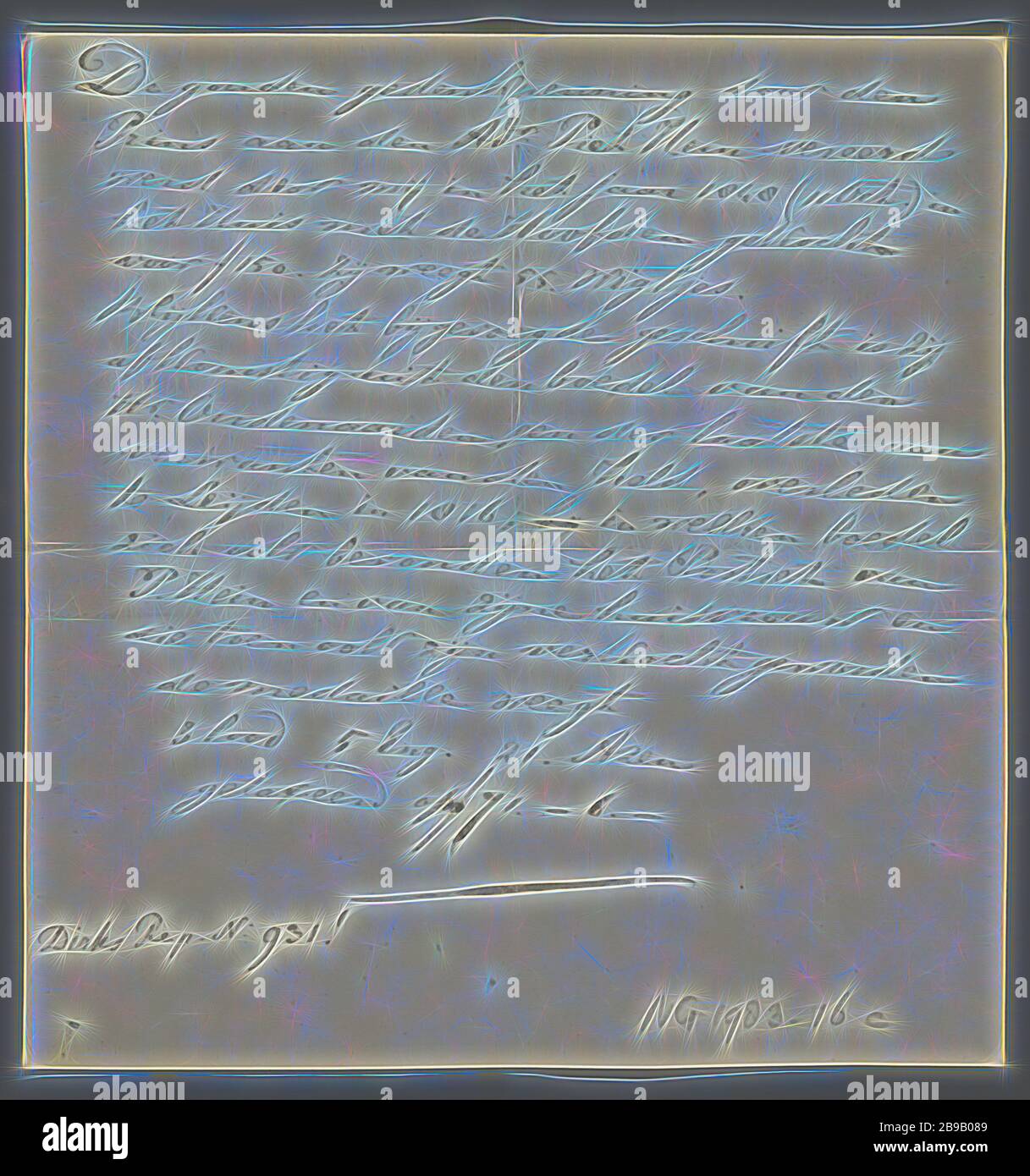 Handwritten note at Piet-Heinpenning, One-sided handwritten note: The ...