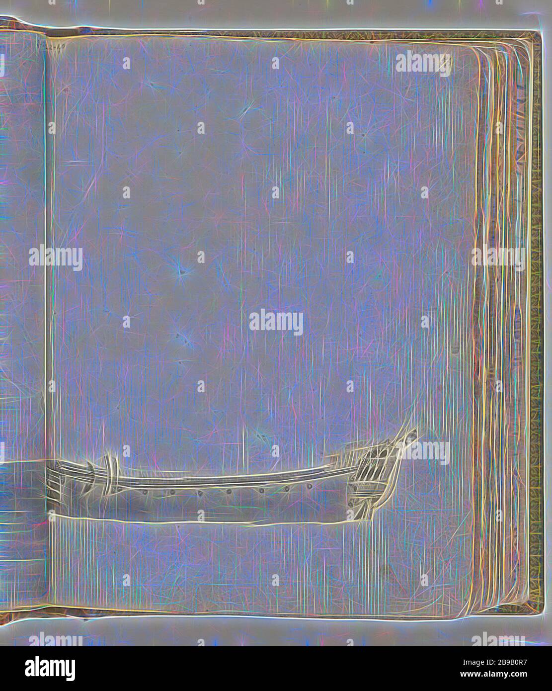 Hull of a ship, Black and white drawing of the hull of a ship with ...