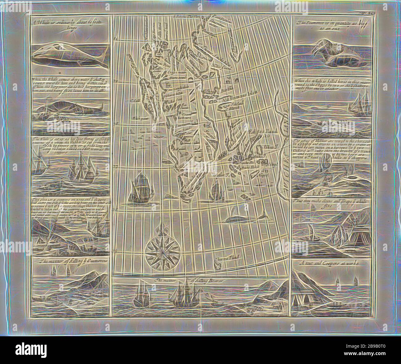 Map of Spitsbergen by Thomas Edge, 1625 Greneland (title on object ...