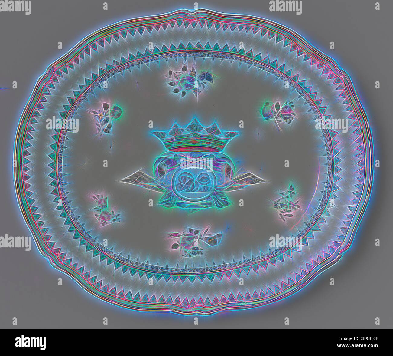 Oval dish with the arms of the Van der Parra family, Oval dish of ...
