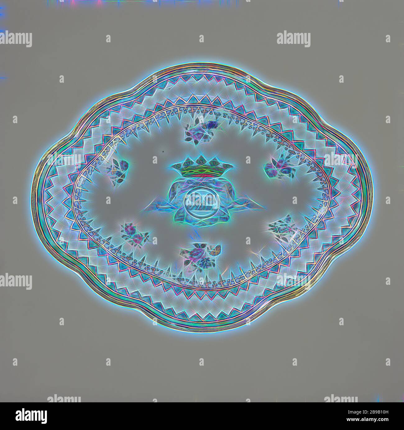 Oval saucer-dish with the arms of the Van der Parra family, Oval ...