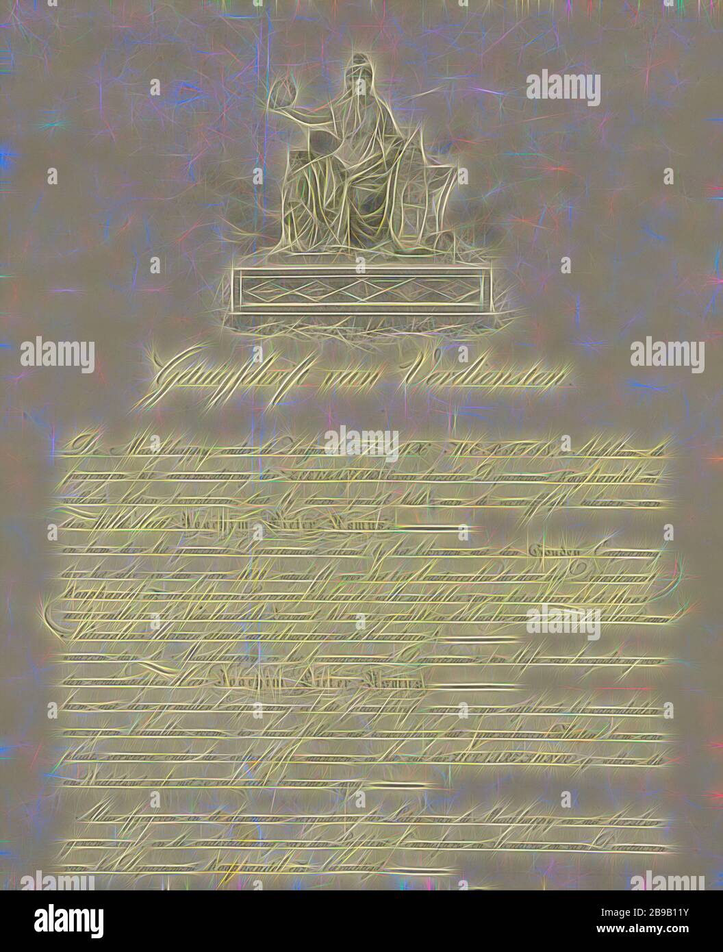 Certificate of Merits belonging to the golden medal of honor of ...