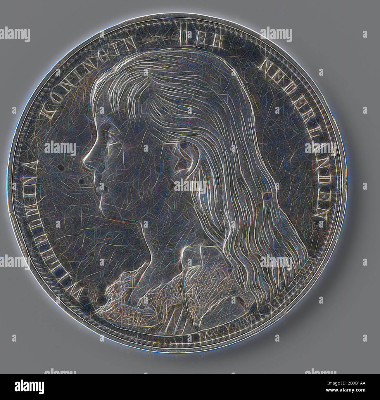 Wilhelmina, Queen of the Netherlands, 1893, Silver Medal of Honor St ...