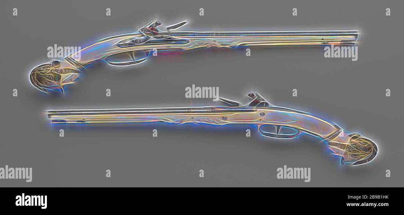 Pair of flintlock pistols, Flintlock pistol with ivory fore-end, Part ...