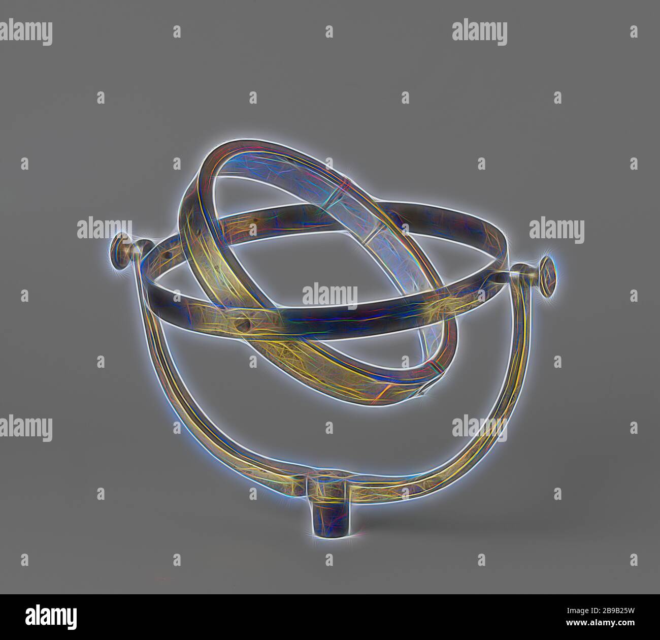 Cardanusring, Brass holder with two concentric rings. A compass could ...