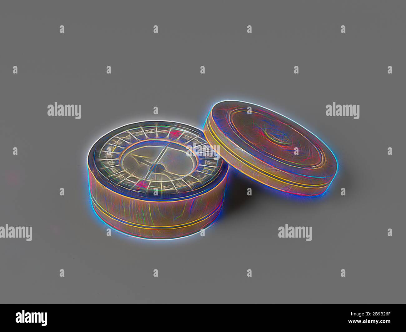 Chinese Compass, Chinese compass consisting of a bowl, painted white on ...