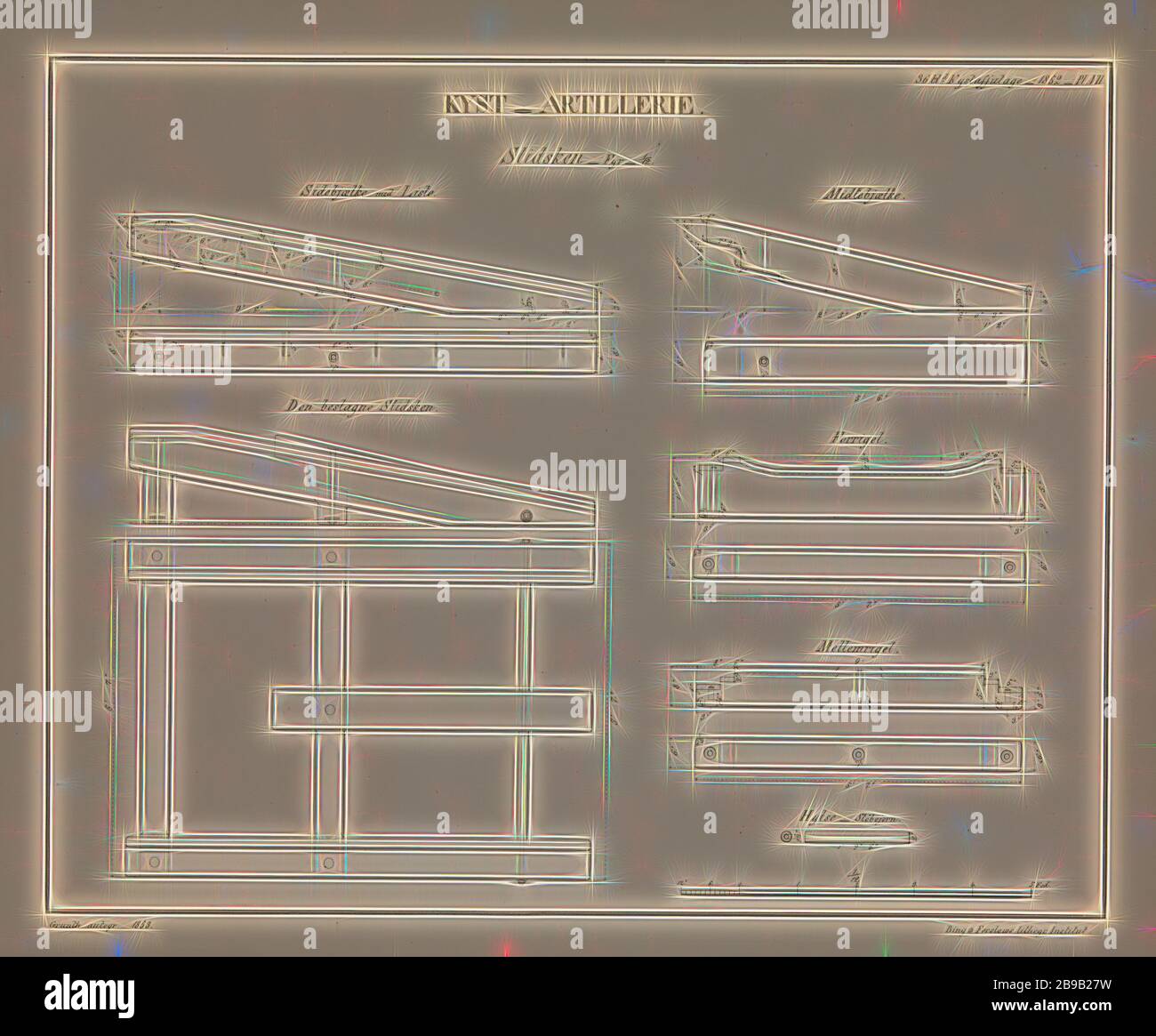 Construction for an artillery box Kyst artillery (title on object ...