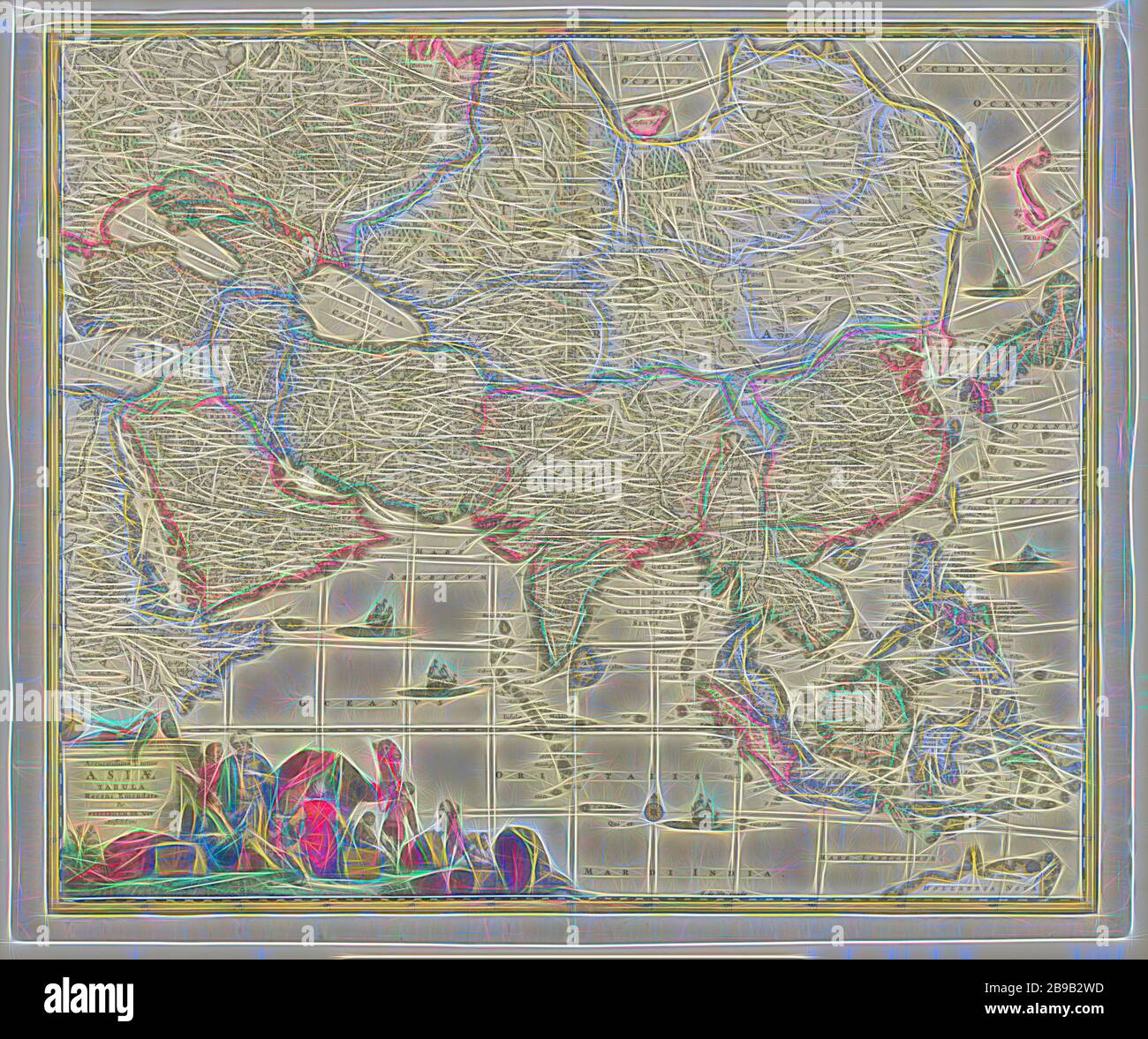 Map of asia 1650 hi-res stock photography and images - Alamy