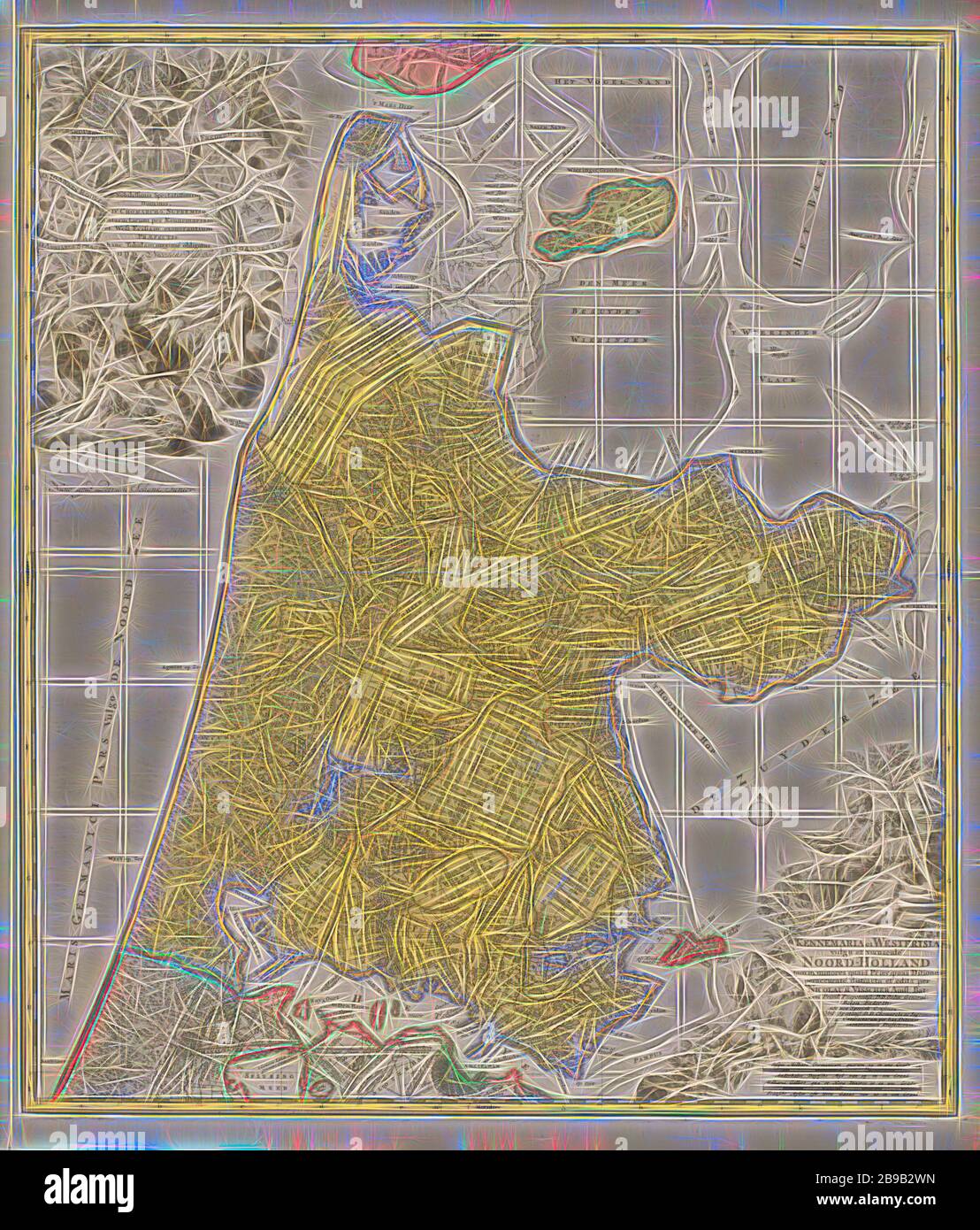 Map of North Holland Kennemaria and Westfrisia vulgo et vernaculé North ...