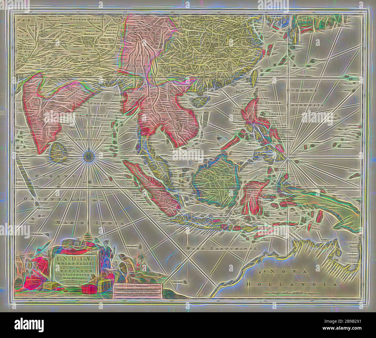 Map of Southeast Asia with Indonesian Archipelago Indiae Orientalis nec ...