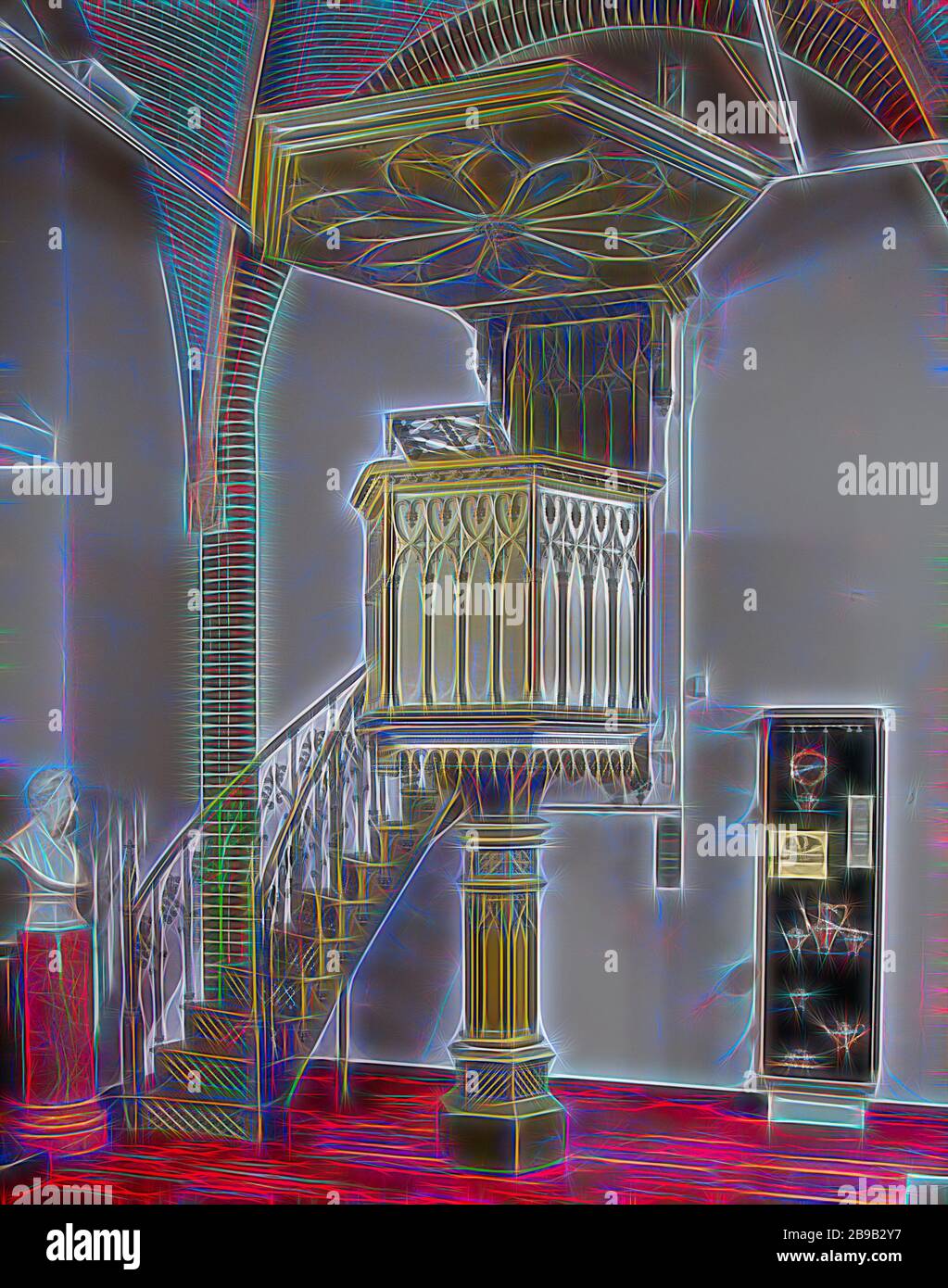 Cast-iron pulpit from the Dutch Reformed Church in Voorschoten, Green ...