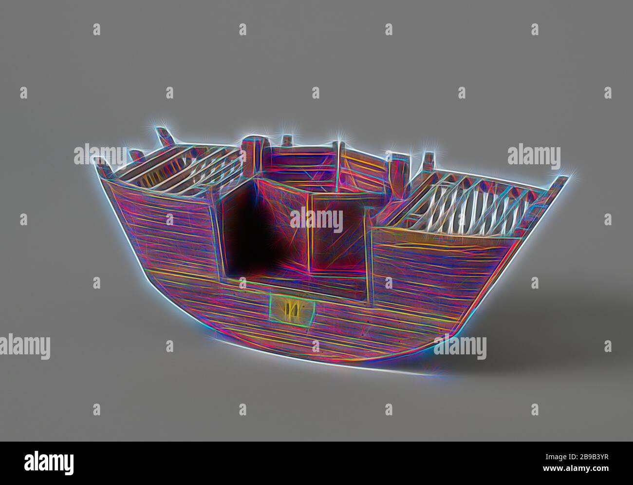 Model of a Caisson and Lock Gate, Truss model of a ship's door with ...
