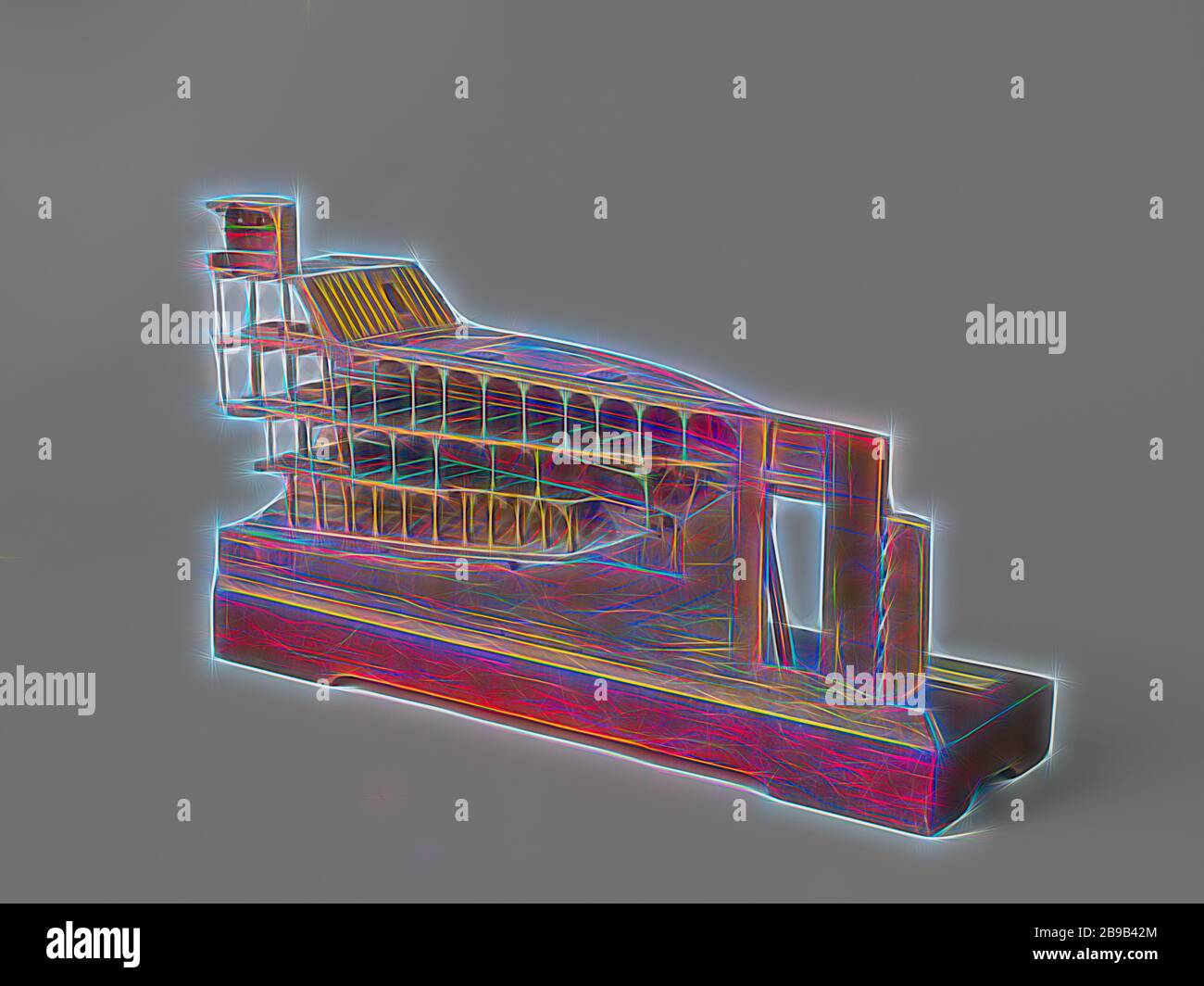 Model of the Stern of a Steam Battery, Half model of the stern of a ...