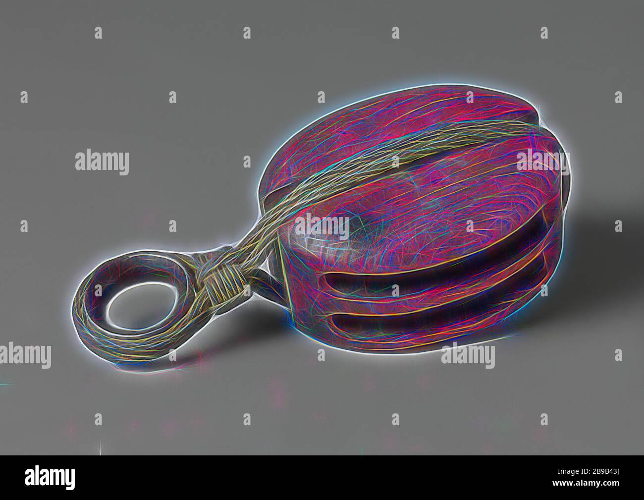Block, two-disc purlin block according to the regulations of 1865, with ...