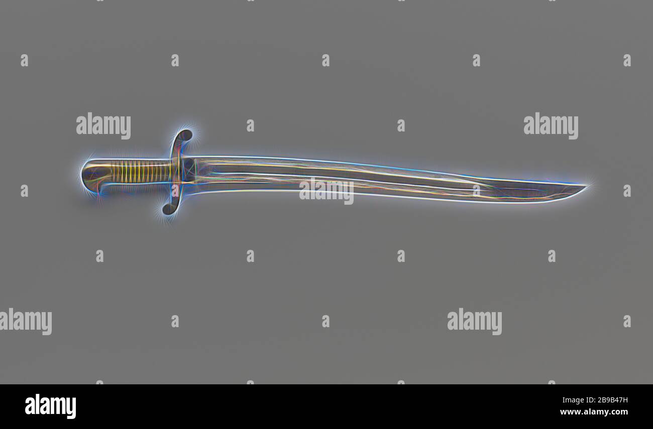 Bayonet, A saber bayonet with a massive bronze grip, it has a slot that ...