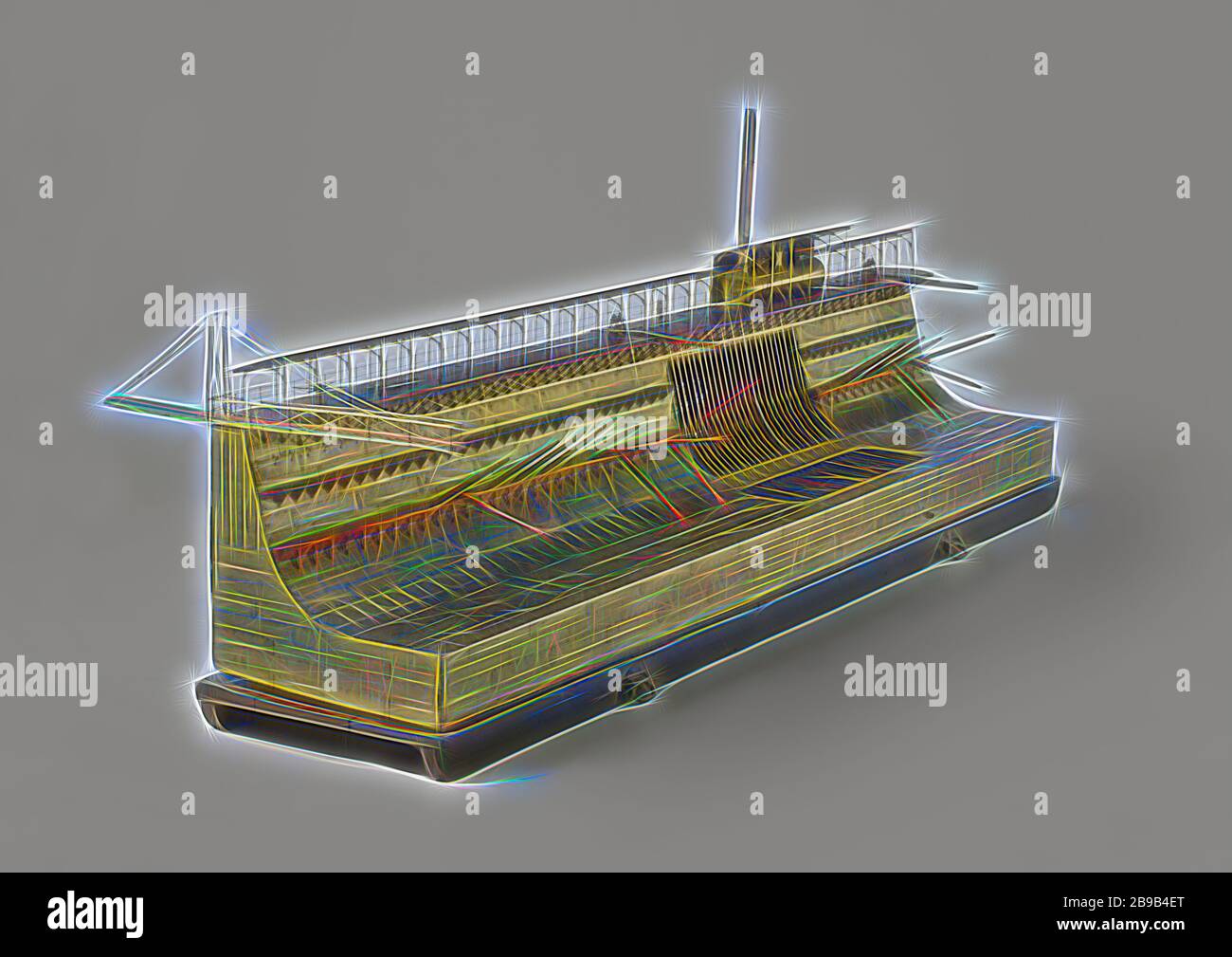 Model or Part of a Floating Dry Dock, The dock consisted of two halves ...