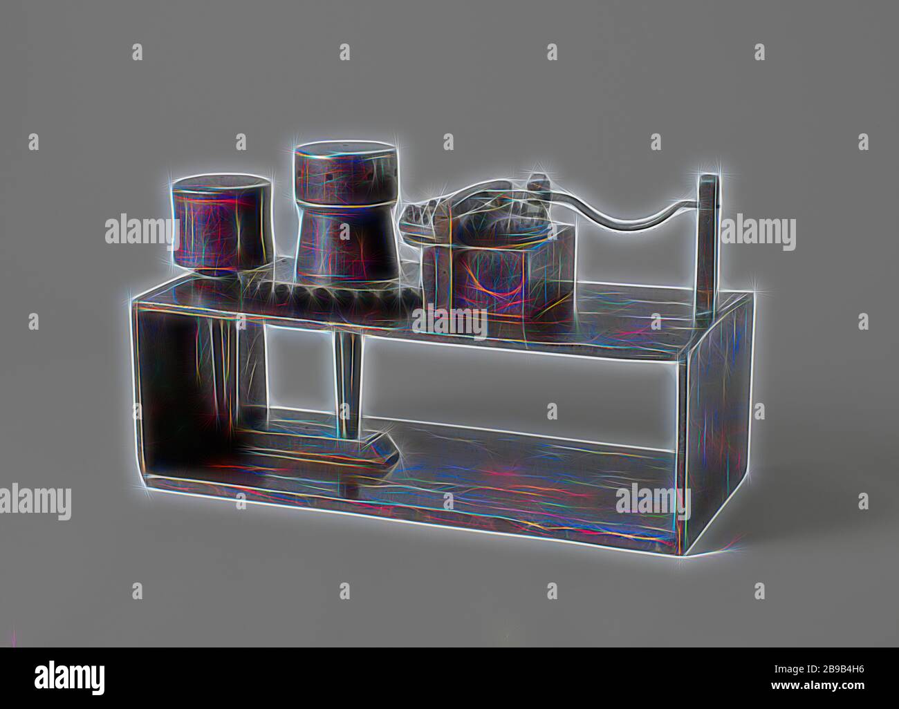 Model of a Winch, Sketch model of two capstans with wheels in a wooden ...
