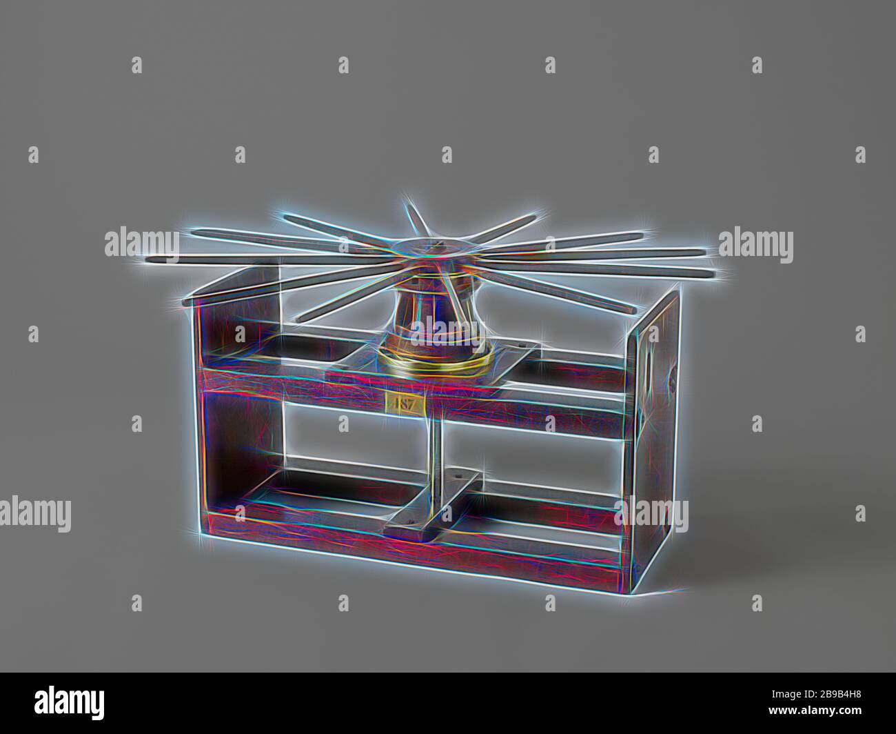 Model of a Capstan, Model of a capstan in a wooden frame that ...