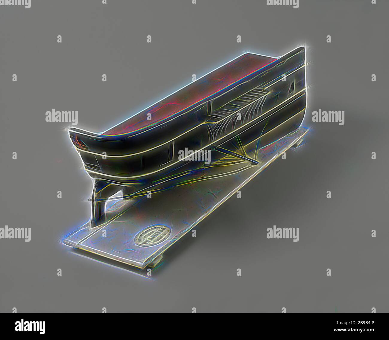 Model of an Emergency Steering Gear, Polychrome model (starboard) of ...