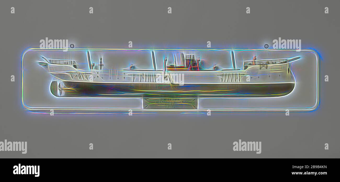 Half Model of a Screw Steamer, Polychromed block or stack model ...
