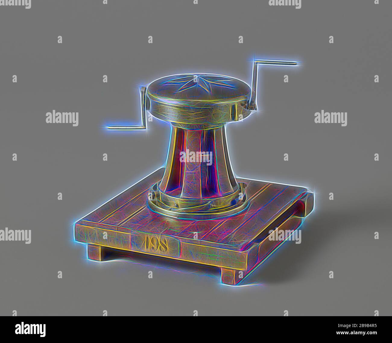 Model of a Capstan with a Winch, Model of a capstan on a wooden floor ...