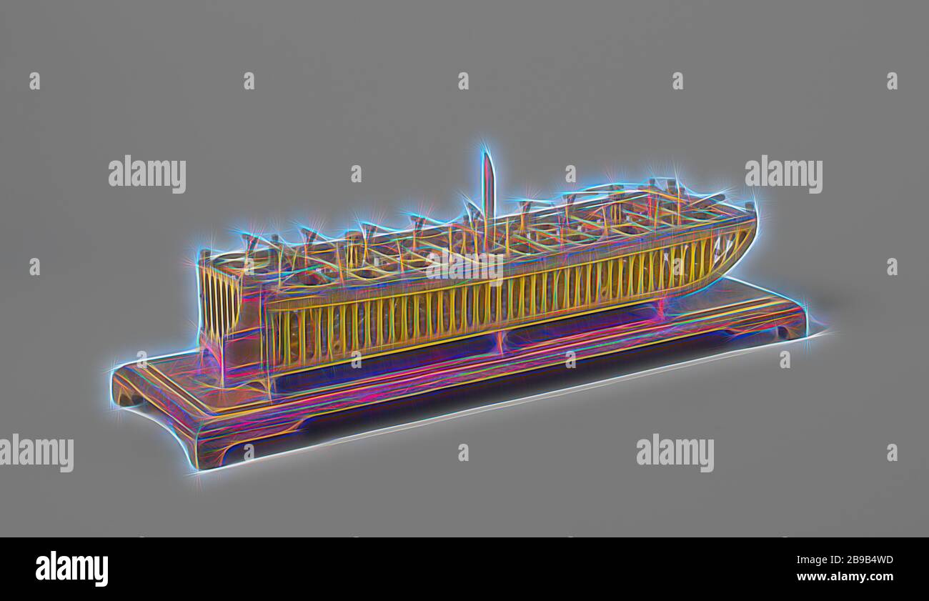 Model of a Ship Camel, Construction model of a small ship's camel, on a ...