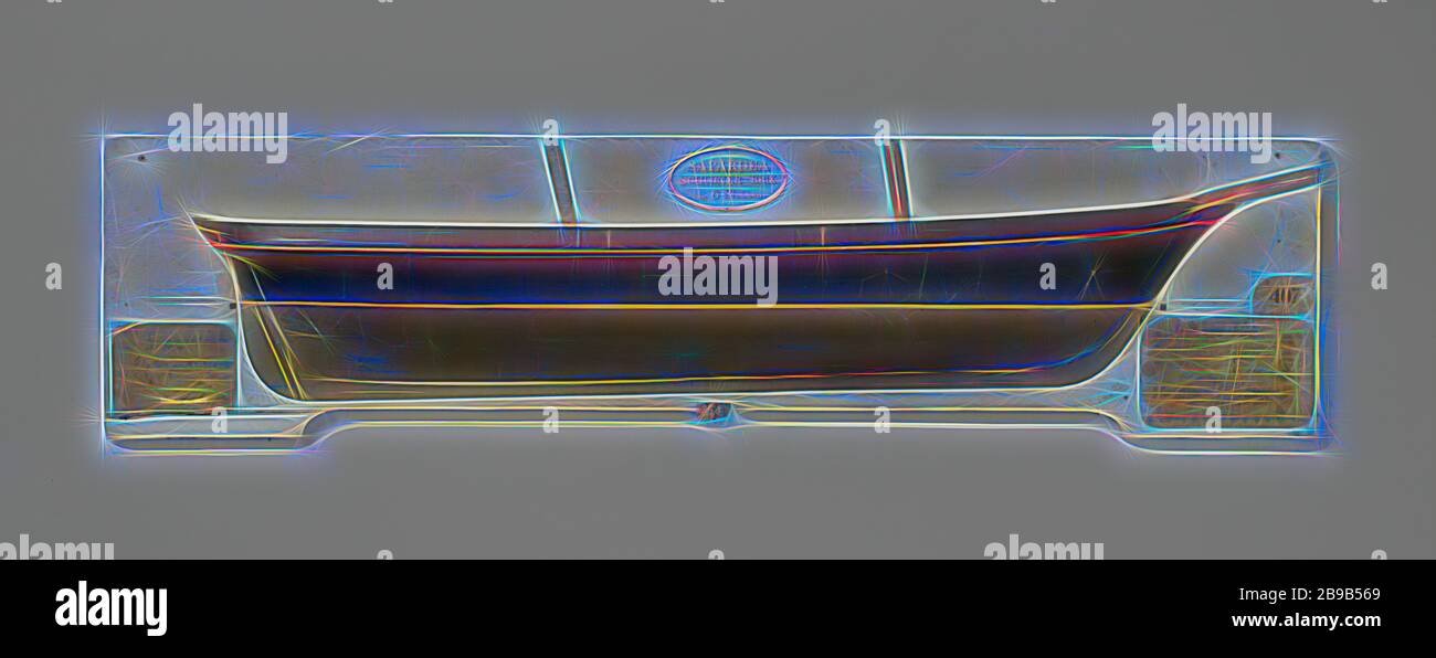 Half Model or a 6-Gun Schooner-Brig, Polychromed Planked Mold Model ...