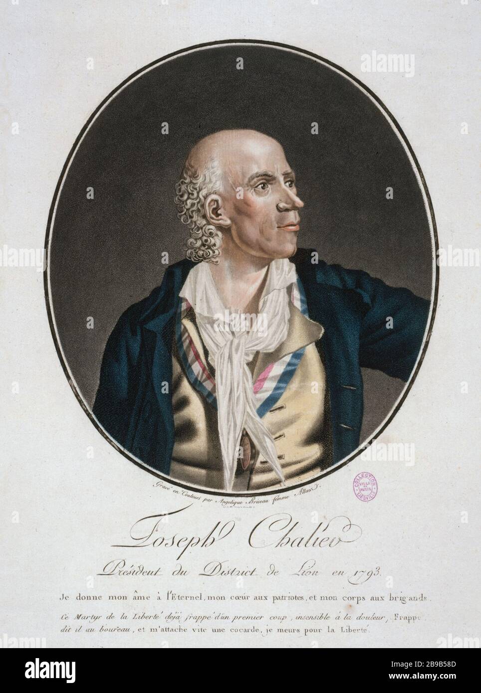 Joseph Chalier. President of Leo District in 1793. Angélique Allais ...