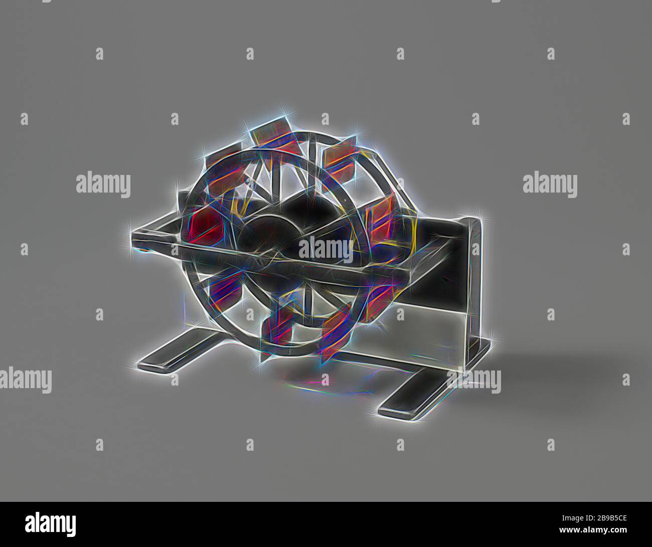 Model of a Paddle Wheel, Model of a paddle wheel with nine moving signs ...